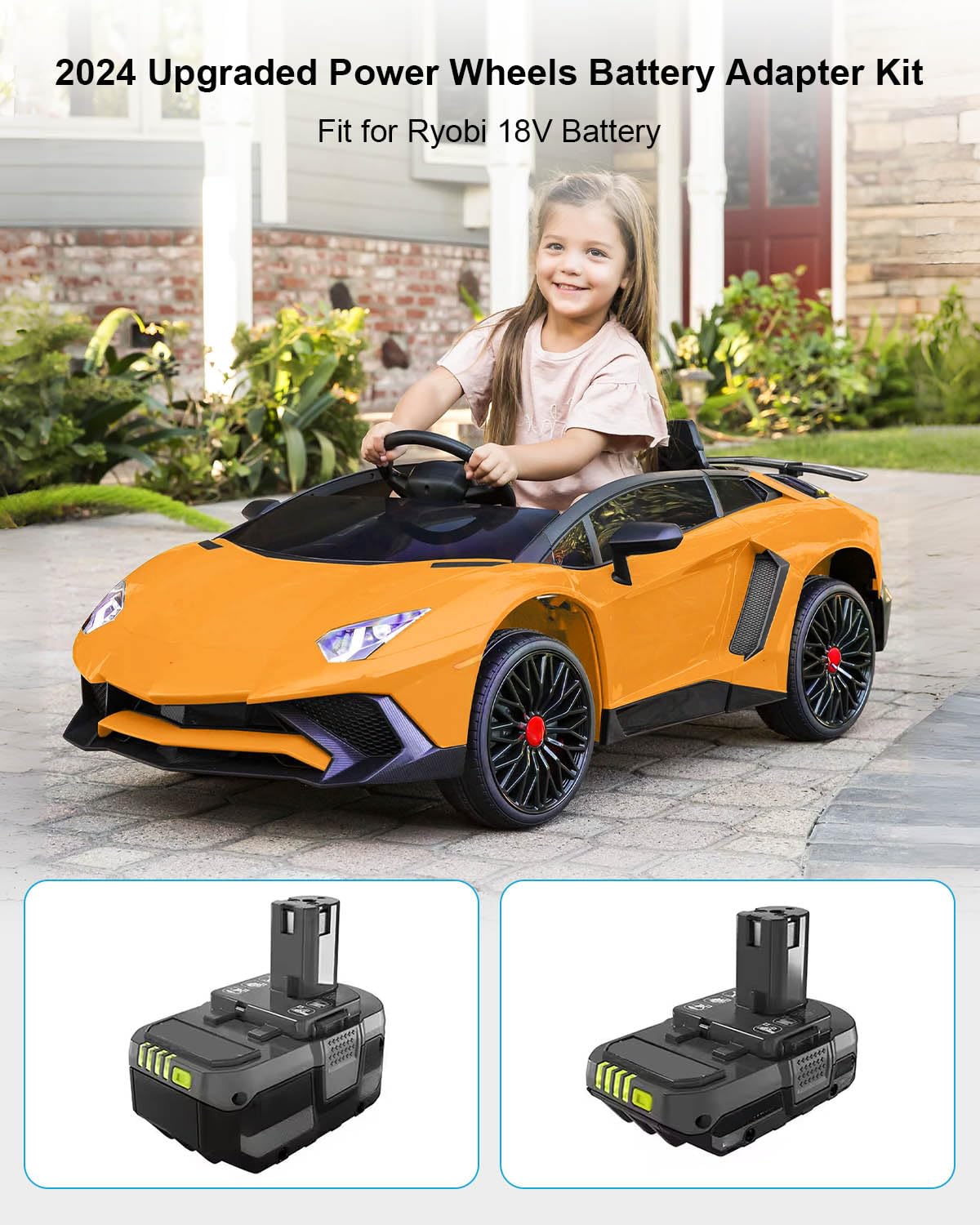Snapklik.com : Upgrade Power Wheel Adapter Kit Fit For Ryobi 18V Battery