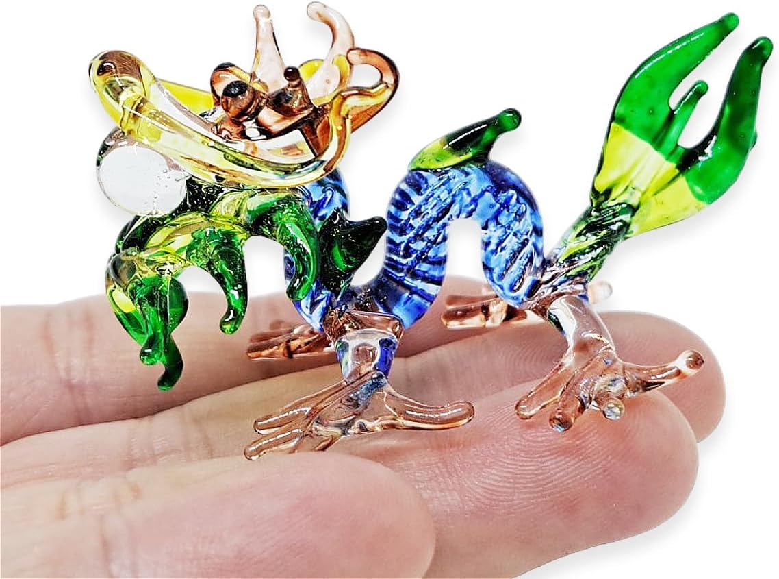 Amazon.com: Mr_air_thai_Glass_Blown 2" Dark Blue Green Chinese Asian ...