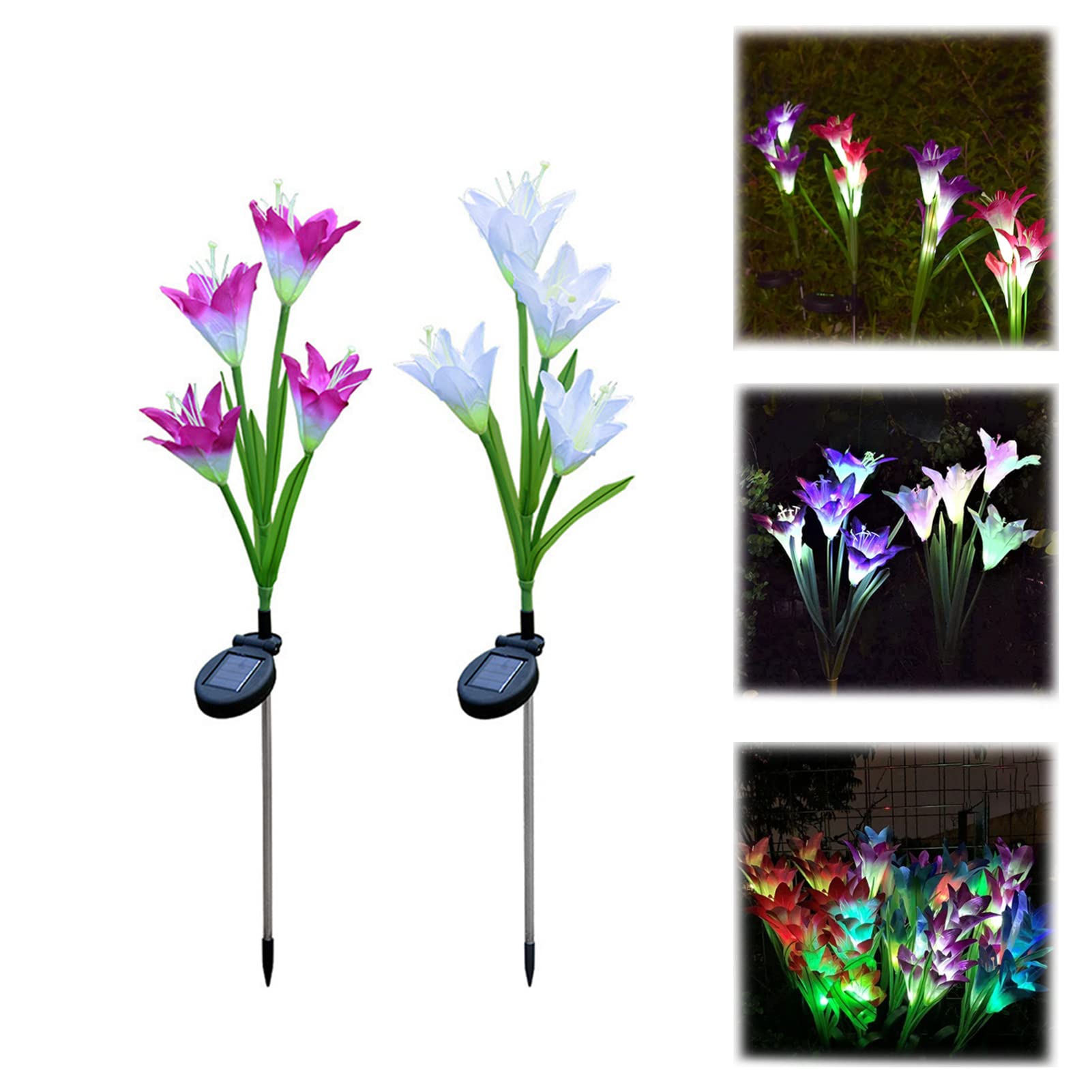 Solar Lights For Cemetery Flower Design Solar Path Light Garden Lights ...