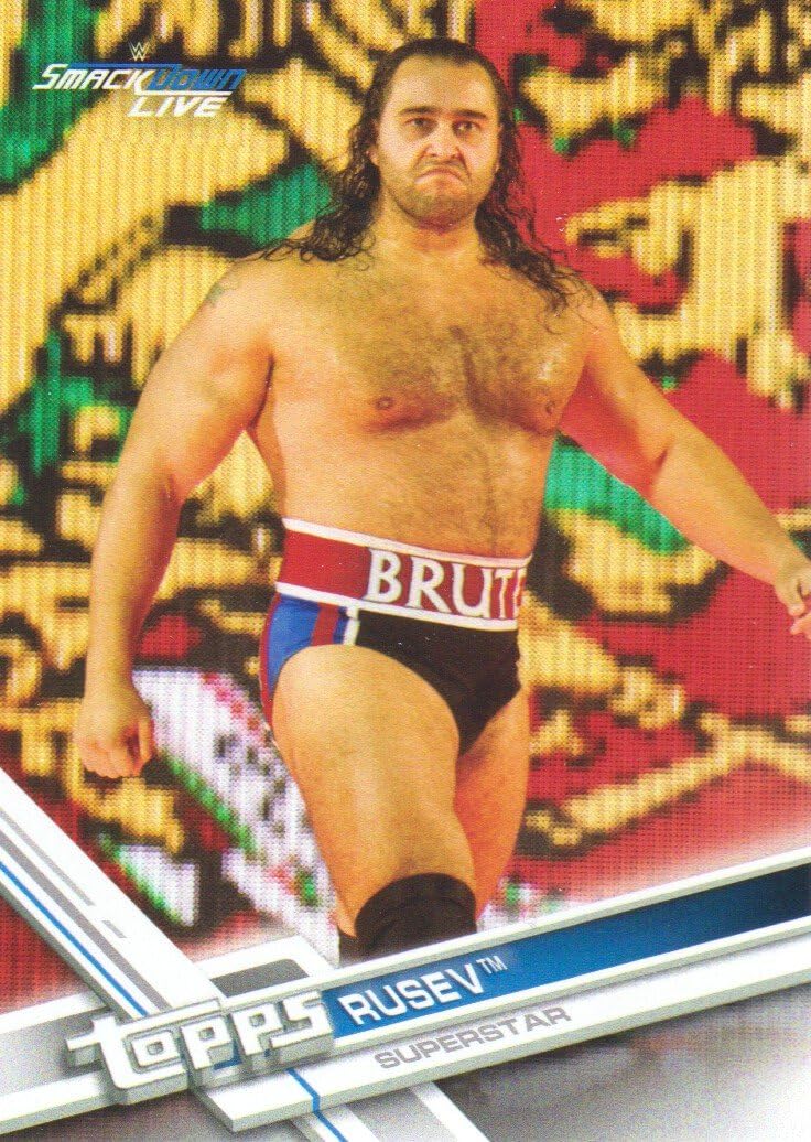 Amazon.com: 2017 Topps WWE Then Now Forever Wrestling #158 Rusev : Toys & Games