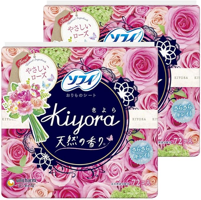 Amazon | 【まとめ買い】ソフィ Kiyora やさしいローズ 72コ入×2個パック(unicharm Sofy) | ソフィ | パンティーライナー