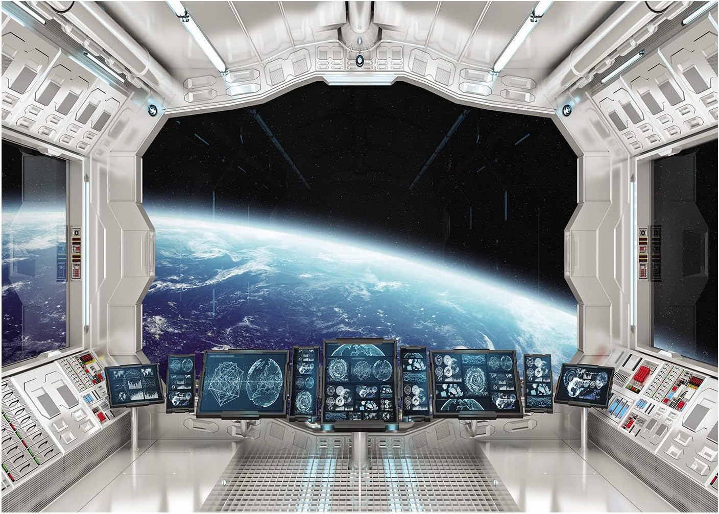 Amazon.com : 6x4ft Space Backdrop for Birthday Party Spaceship ...