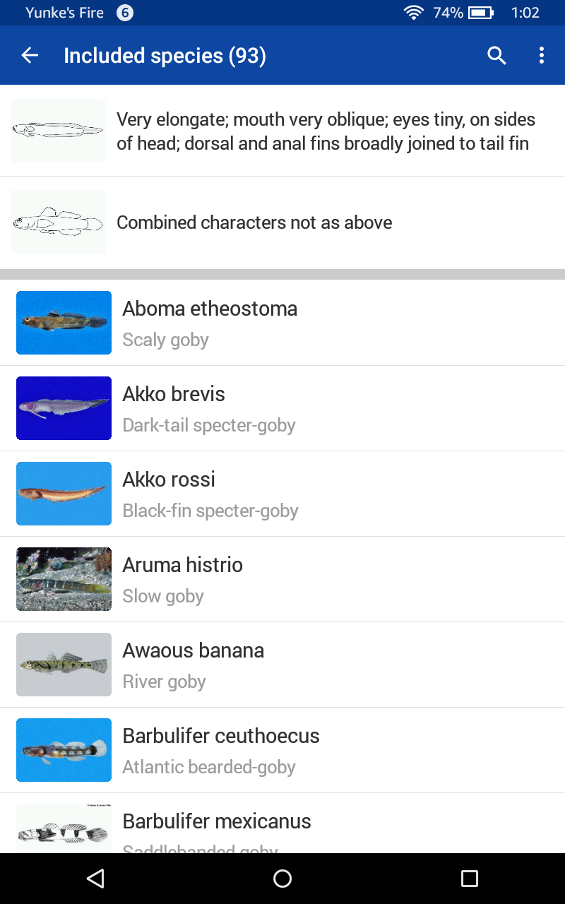 Fishes: East Pacific - App on Amazon Appstore
