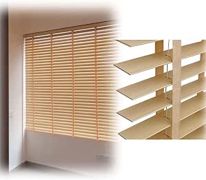 Amazon.com: Faux Wood Blinds Home Window Blinds 34x60 35x60 30x72 2 ...