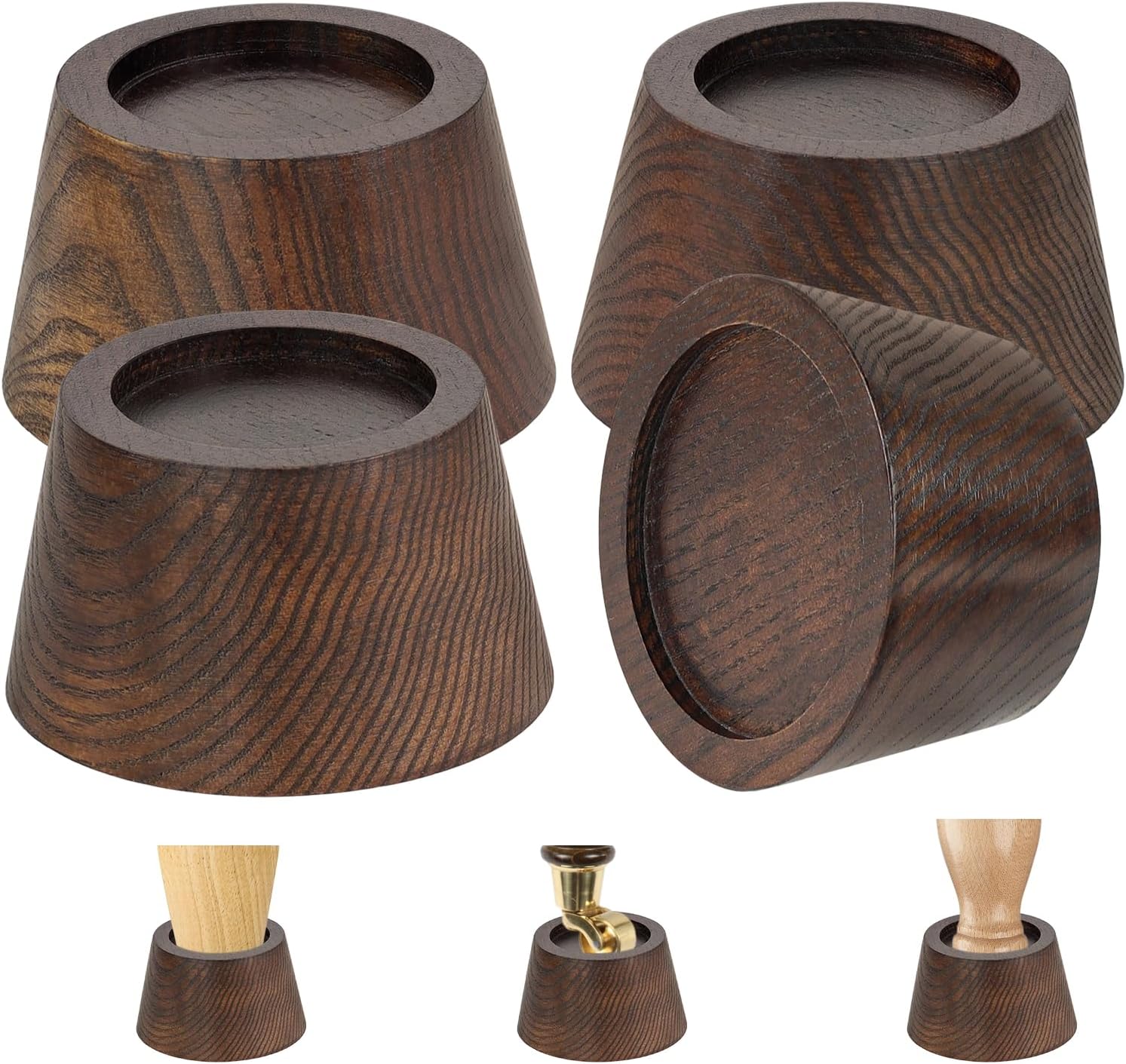 Amazon.com: FASONLA Bed Risers (Set of 4) Furniture Risers Lifts Height ...