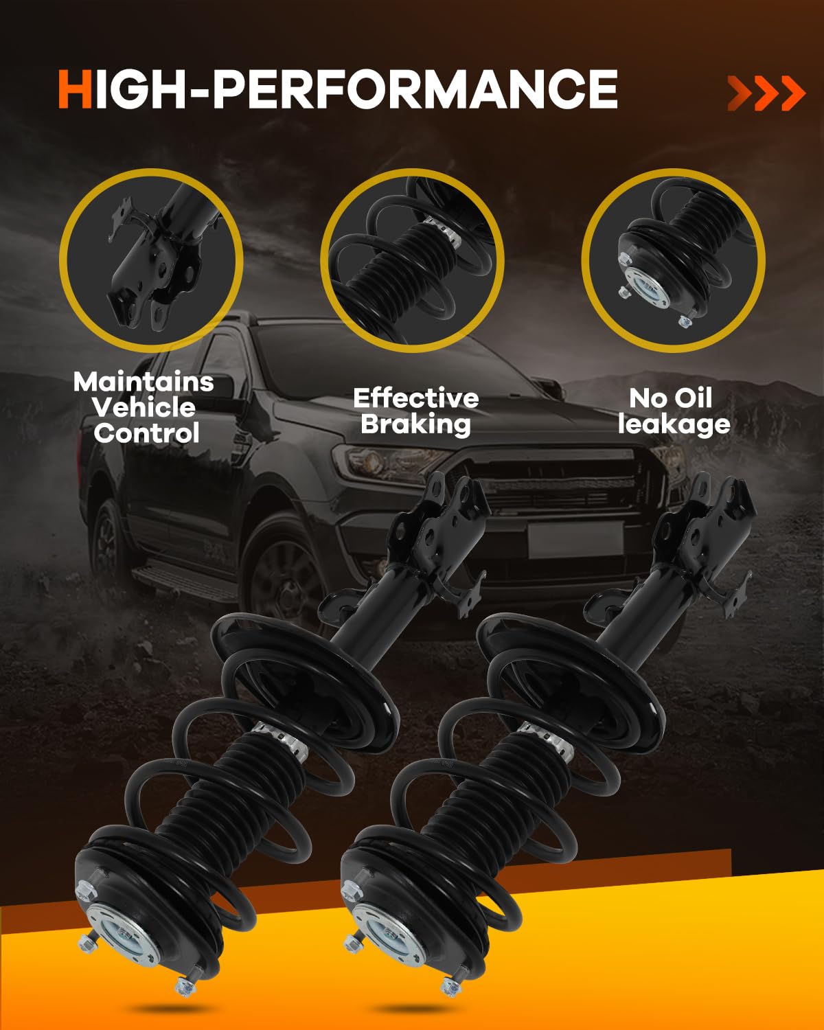 Strut And Coil Spring Set Front Struts And Shocks Assembly For Toyota ...