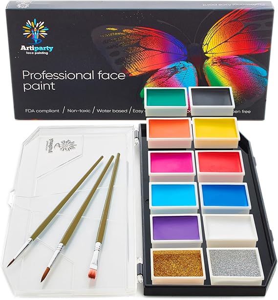 Amazon.com: Face Paint Kit - Dermatologically Tested, Non-Toxic ...