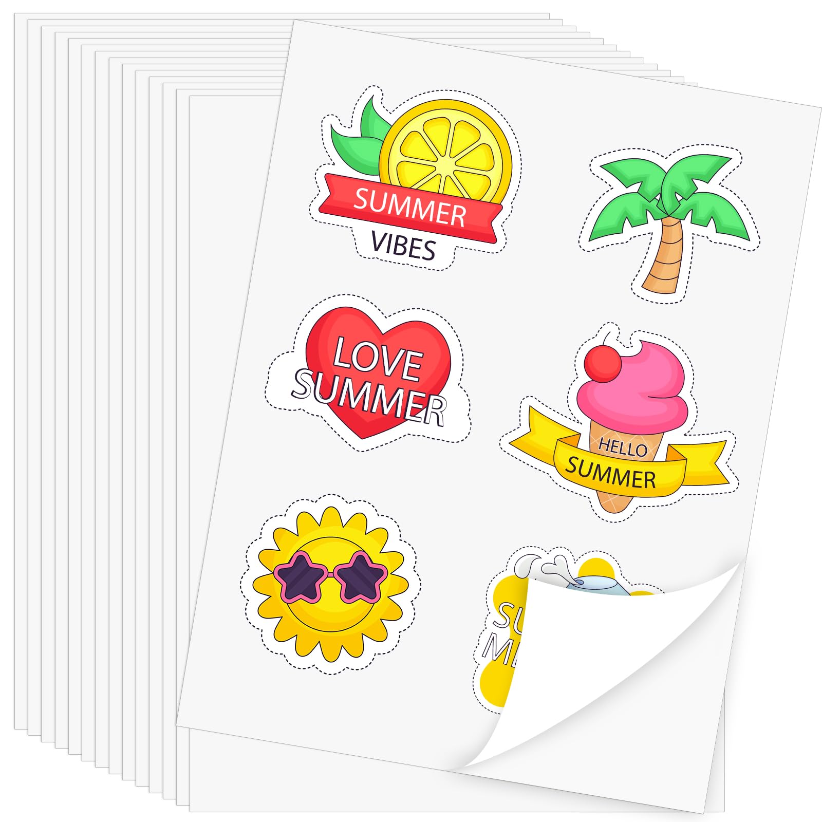 Snapklik.com : Printable Permanent Vinyl Paper - 15 Sticker Sheets For ...