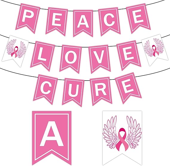 Amazon.com: Breast Cancer Awareness Decorations Banner Breast Cancer ...