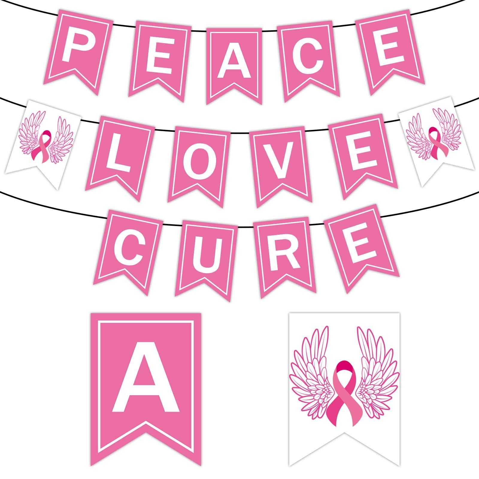 Amazon.com: Breast Cancer Awareness Decorations Banner Breast Cancer ...