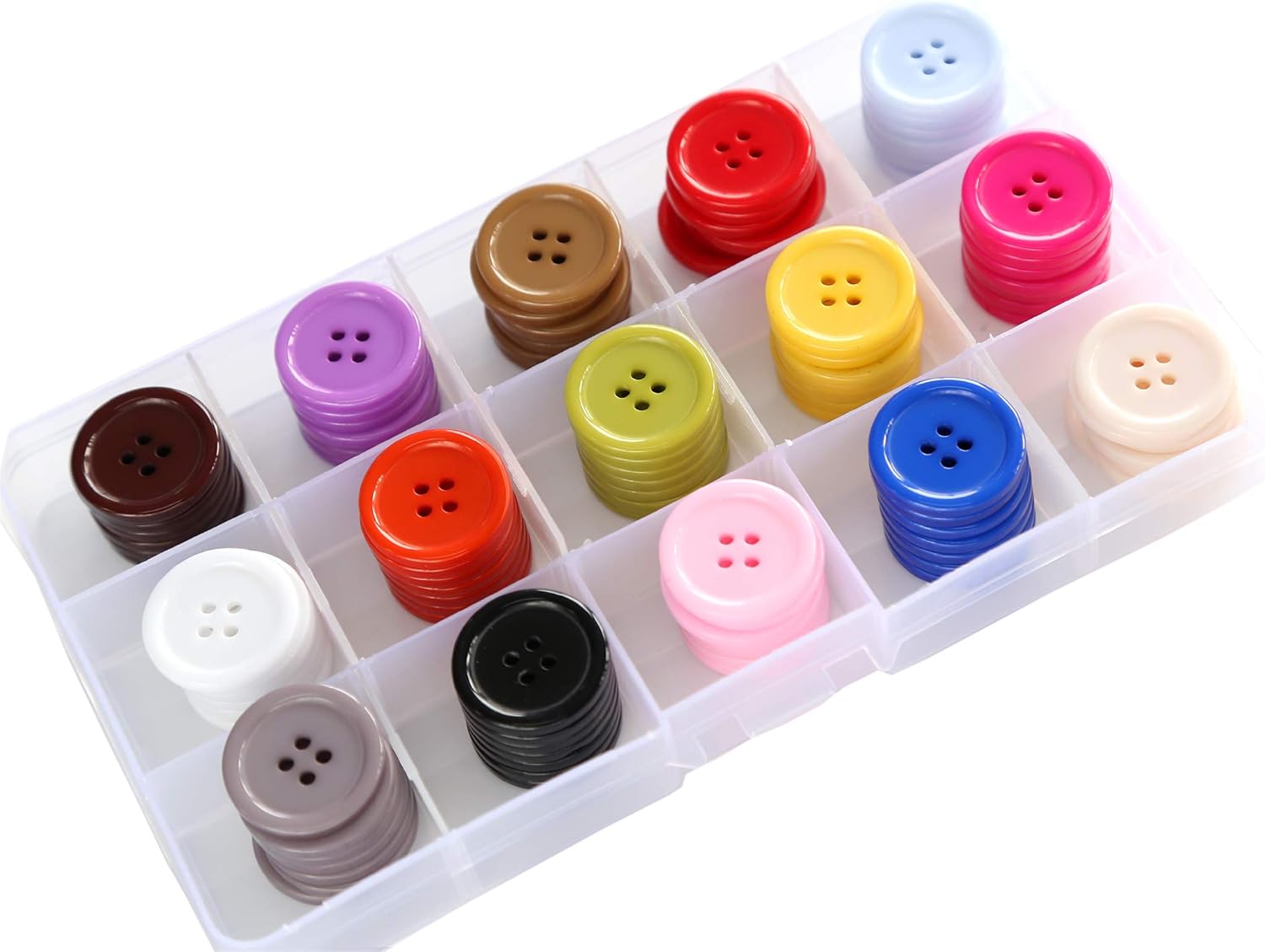 Amazon.com : GANSSIA 15 Colors 7/8 Inch Buttons 22.5mm Sewing Button ...