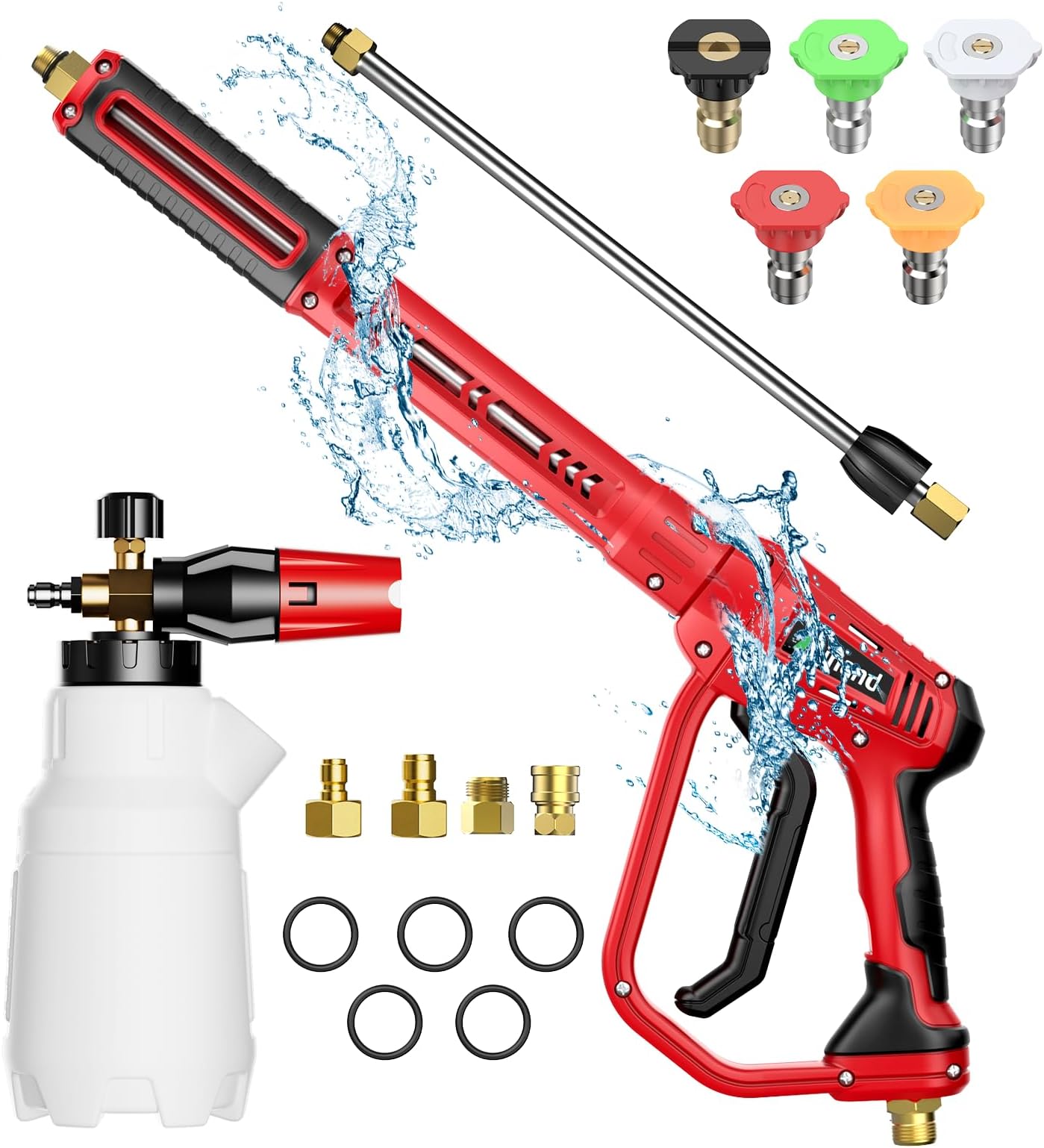 Amazon.com: Pressure Washer Gun with Extension Wand and Foam Cannon ...