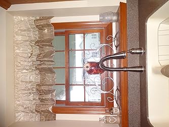 Amazon.com: Lush Decor 18-Inch by 84-Inch Cocoa Flower Valance, Black ...