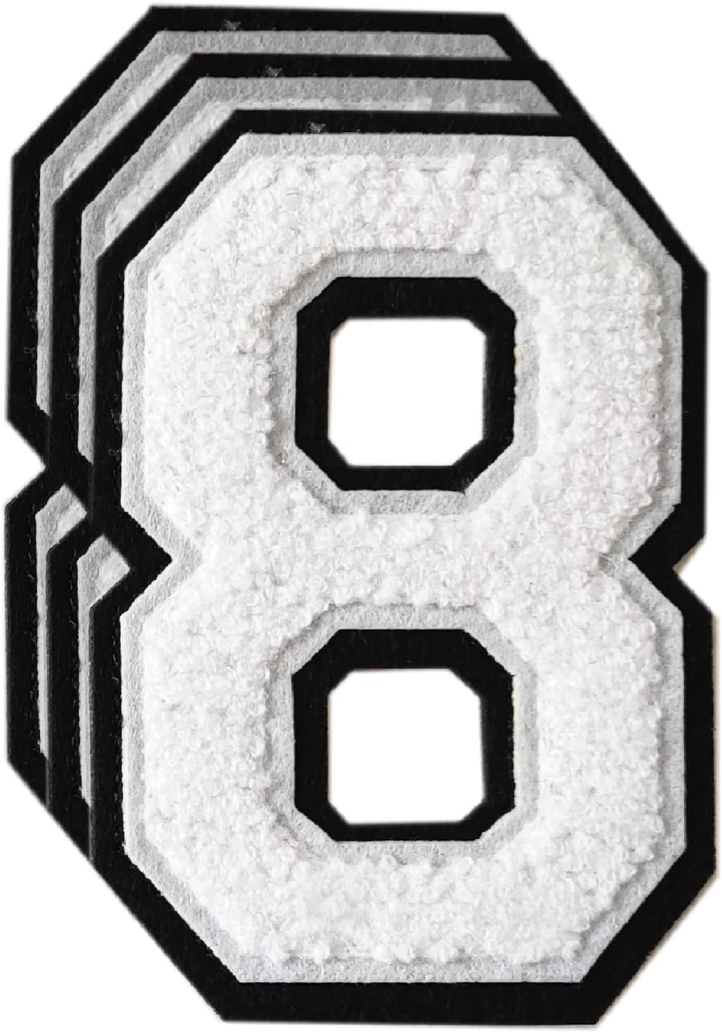 Amazon.com: Number 2 - Chenille Embroidery Varsity Iron-On Patch by pc ...
