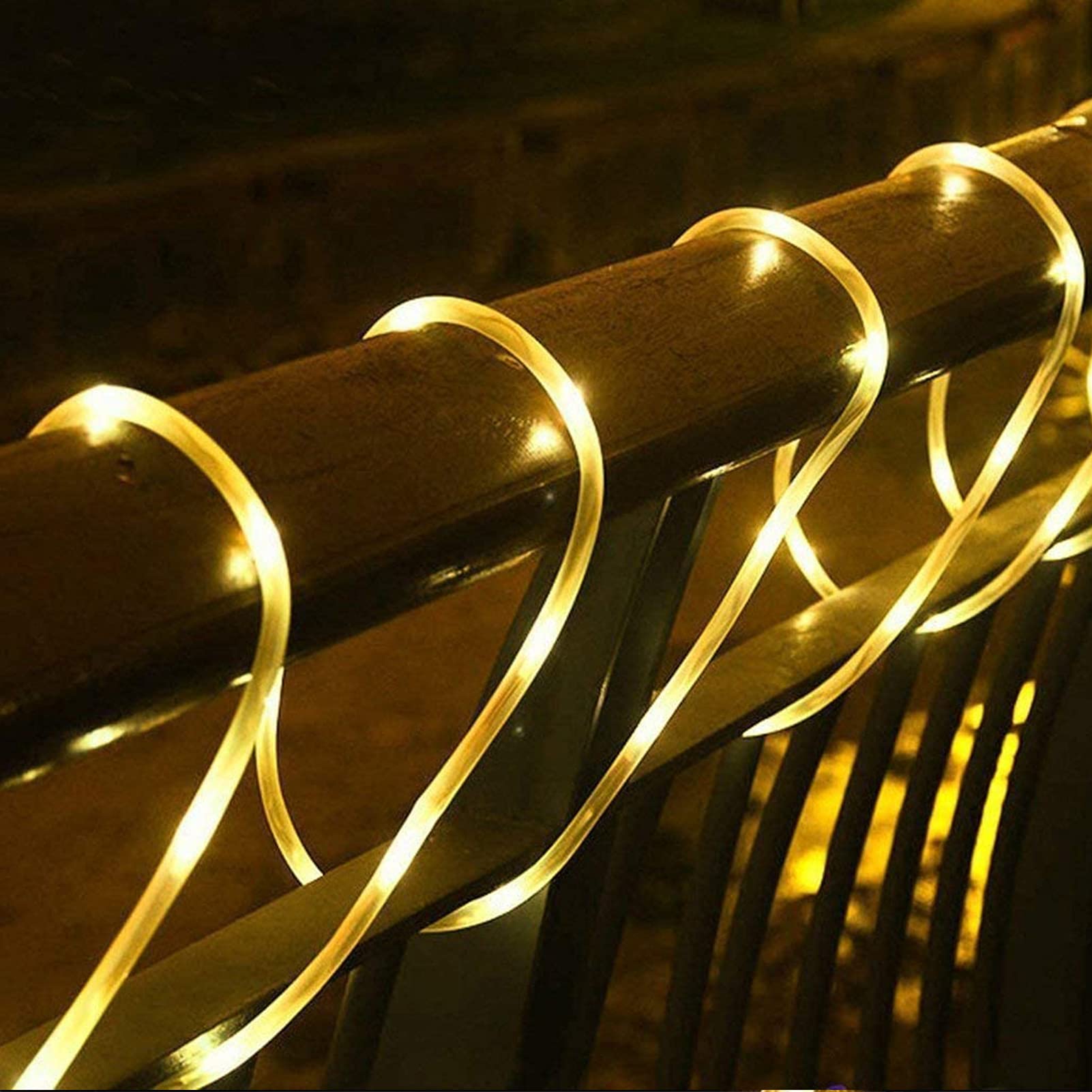 Rope Light On The Fence Novelty Lights LED Pink And Green Spring