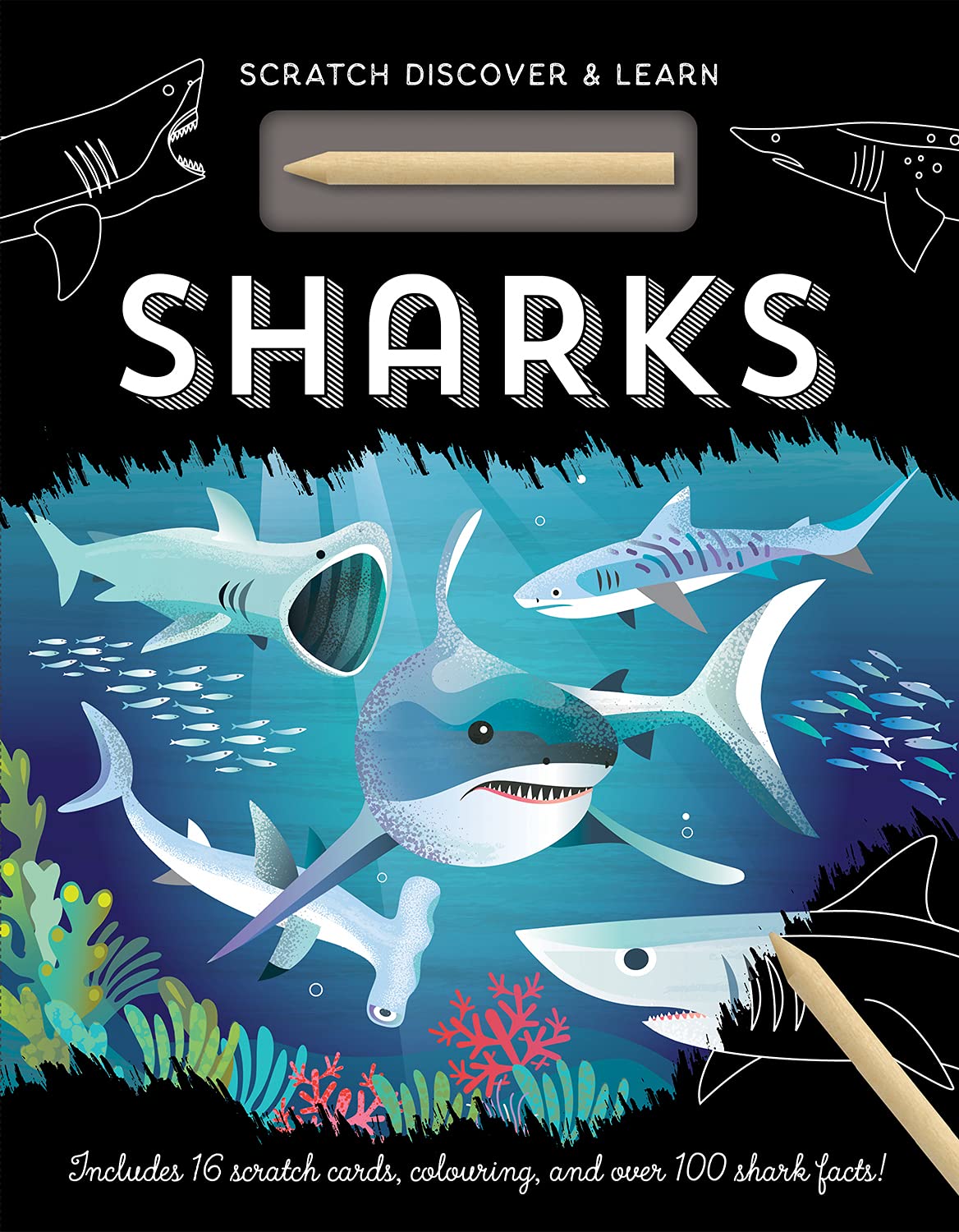 Sharks (Scratch, Discover & Learn): Kit Elliot: 9781801052528: Amazon ...