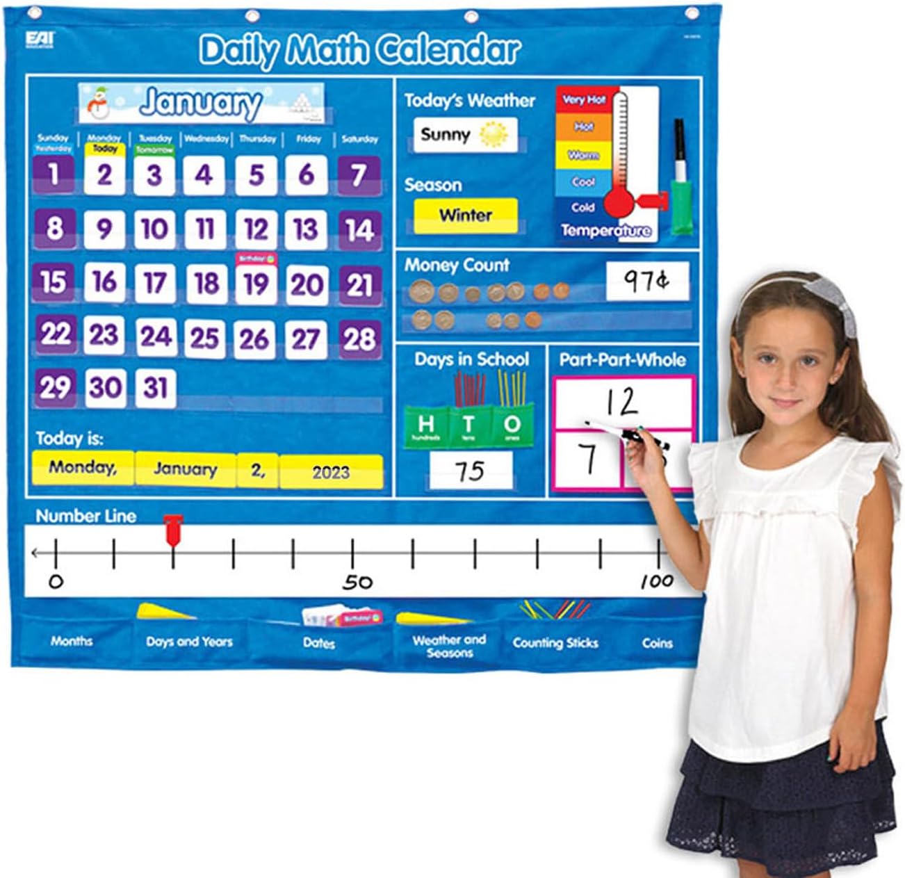 Amazon.com: EAI Education Daily Math Calendar : Office Products