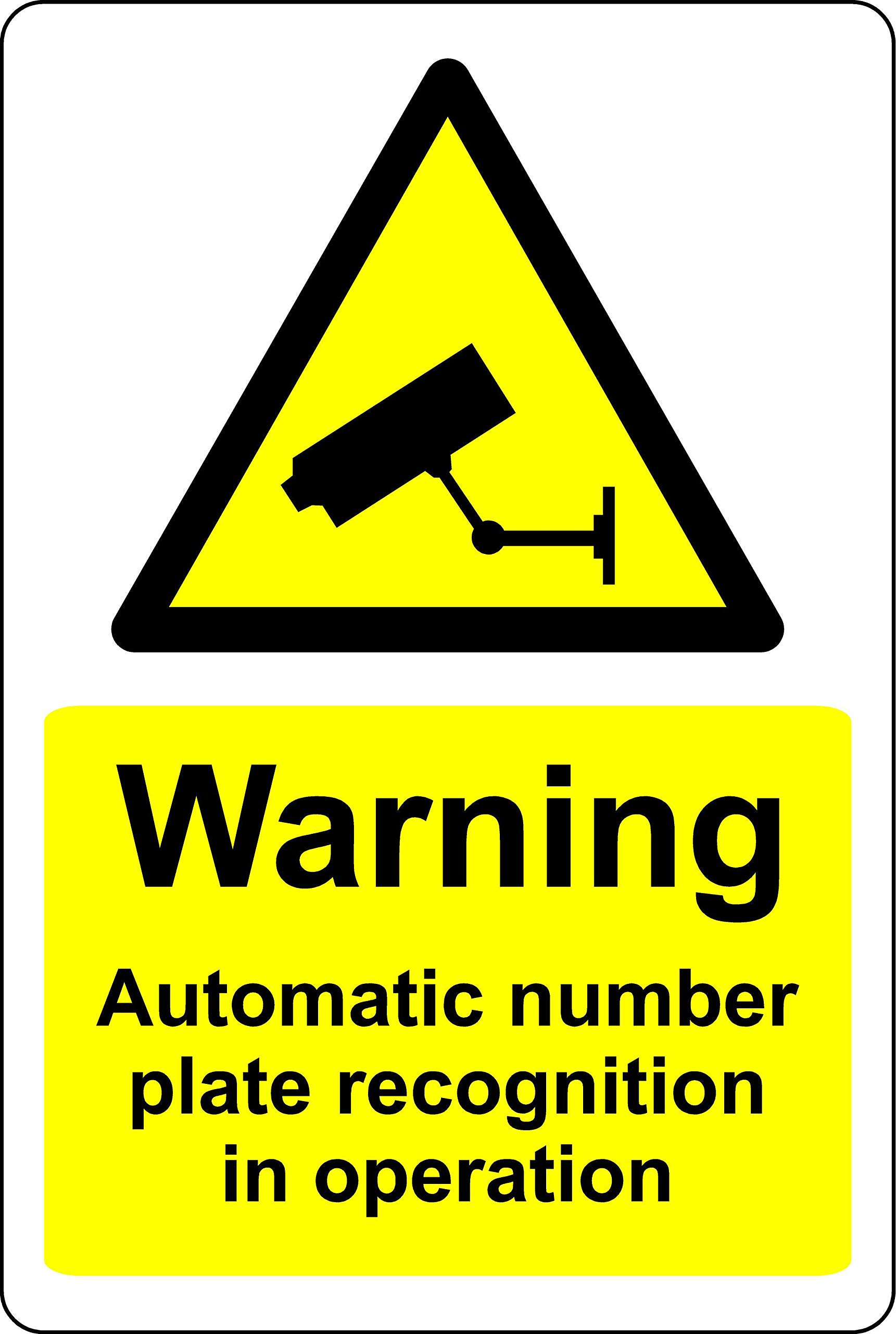 Buy CCTV warning sign - Automatic number plate re in operation safety ...