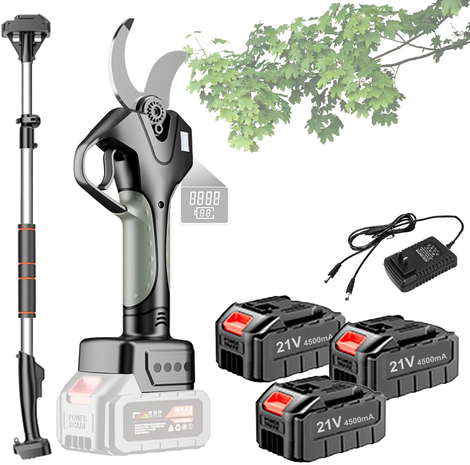 45MM Sécateurs électriques de taille,Sécateur Ciseaux de secure ...