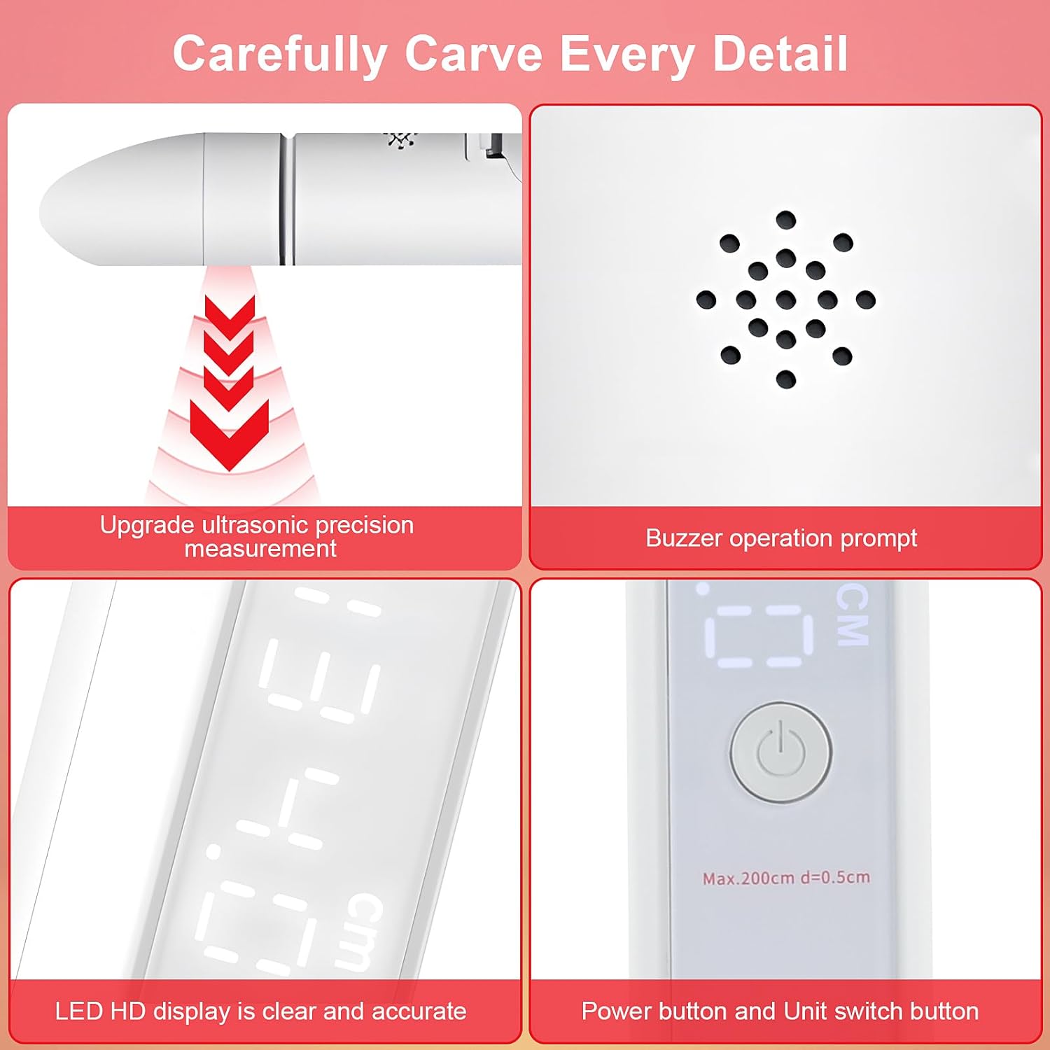Portable Ultrasound Body Height Stadiometer Height Measurement Growth ...