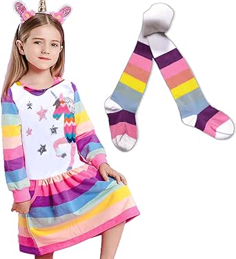 Amazon.com: VIKITA Girls Winter Tutu Dress & Tights LH7600+F5006-4T ...
