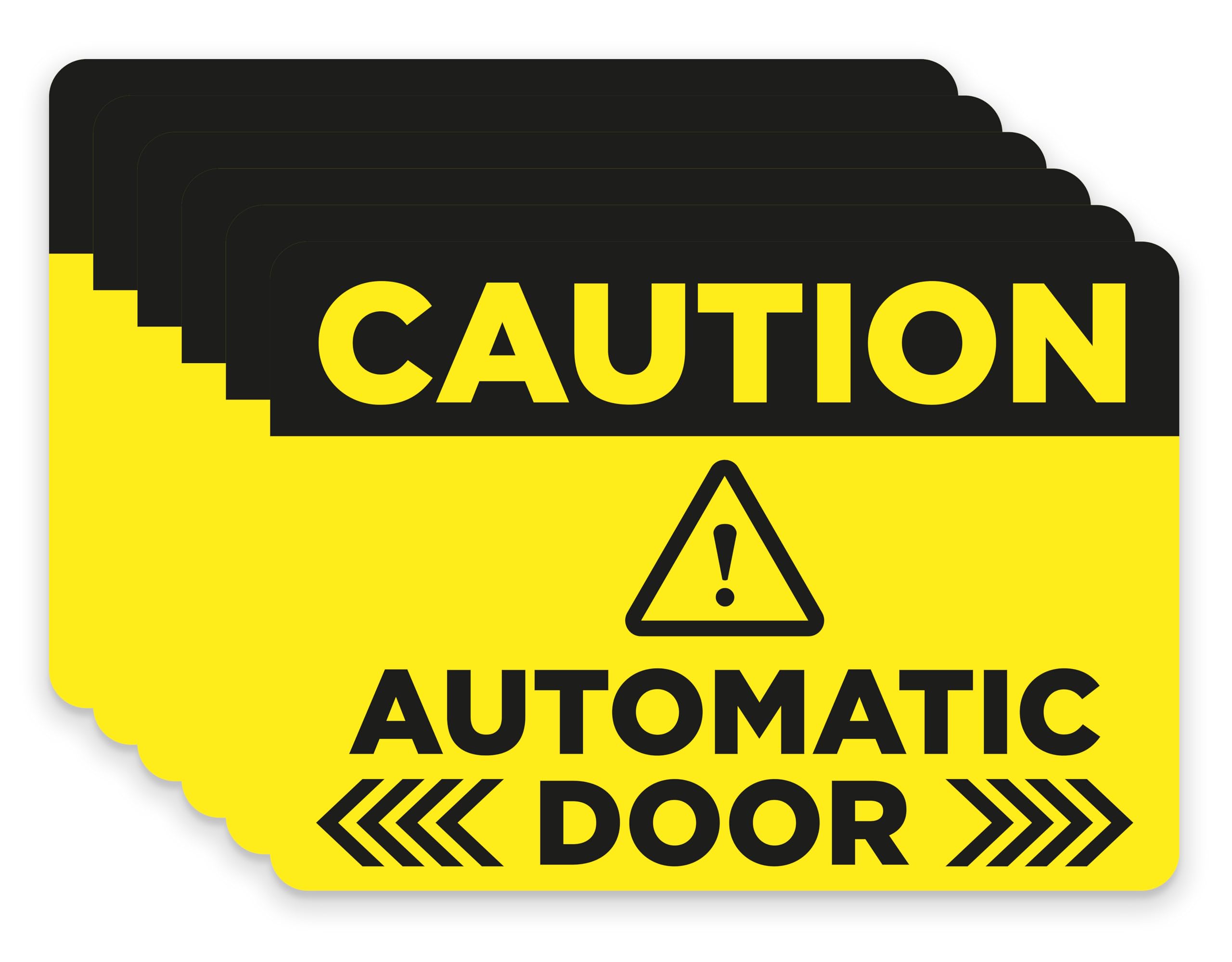 Amazon.com : Caution Automatic Door Decals for Glass Door, 6 Pack 2.5 ...