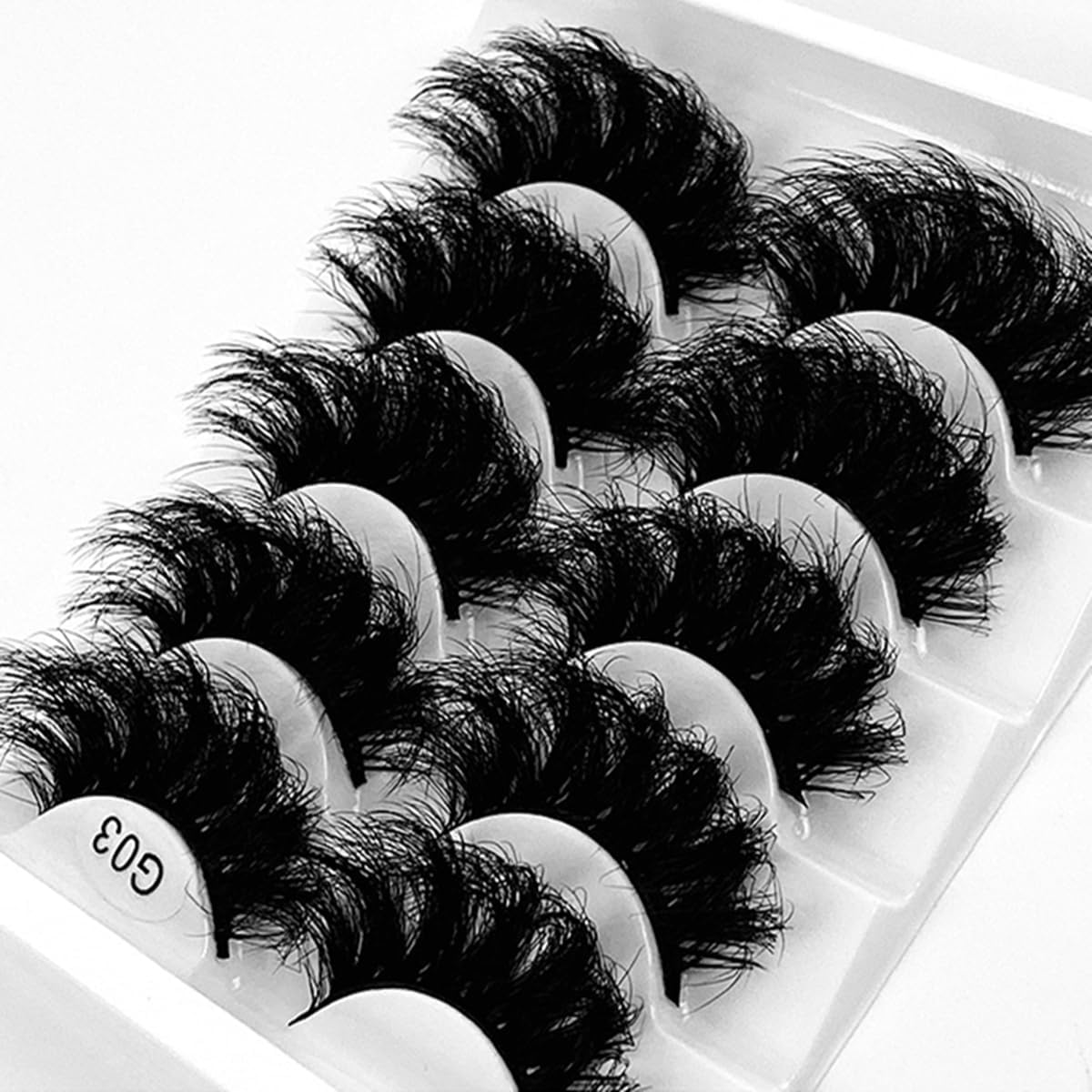 Amazon.com: SECCURVE Colored Lashes Russian Strip Mink Eyelash with ...