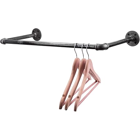 Amazon.com: PIPE DECOR Industrial Pipe Wall Mounted Clothing Rack ...