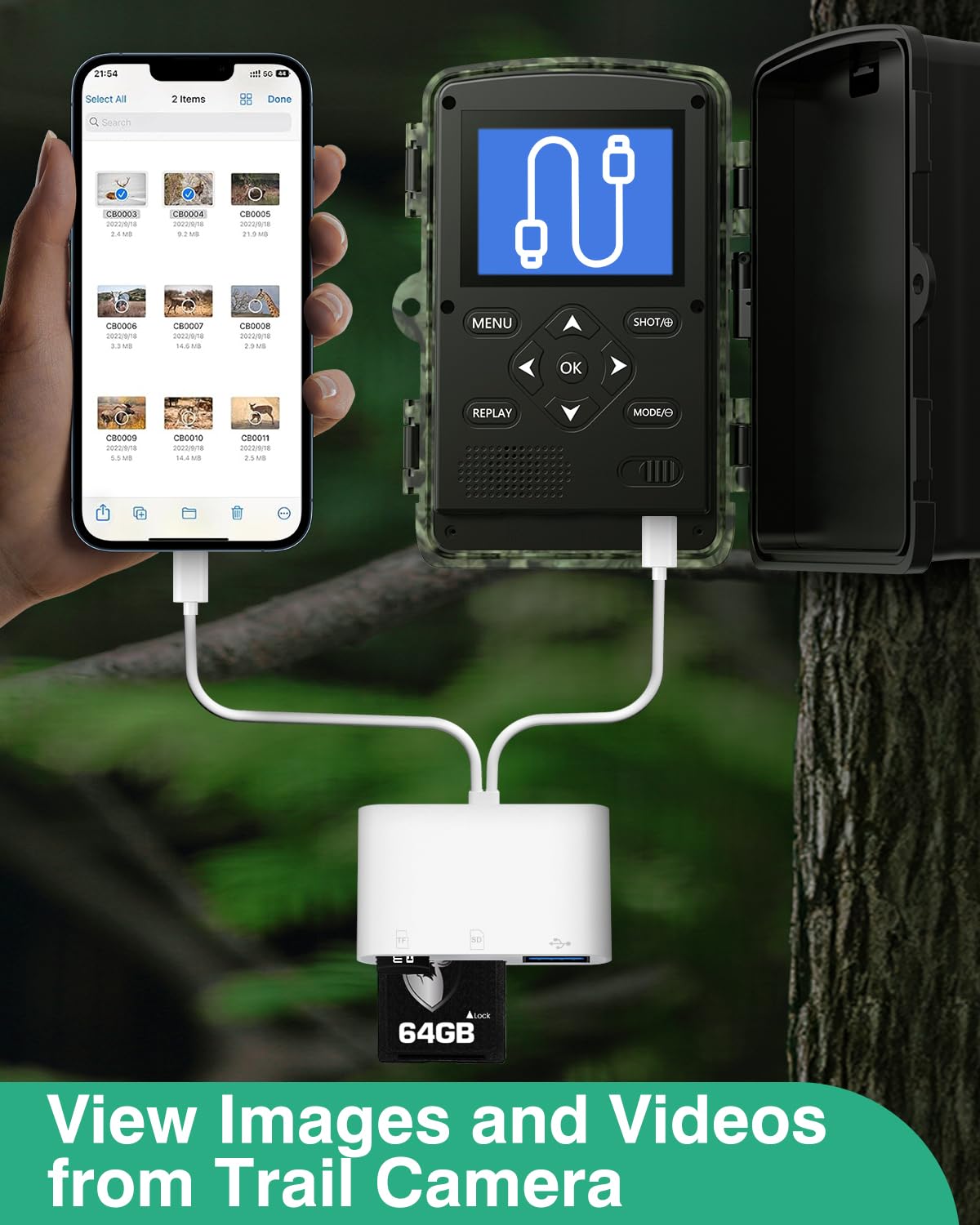 Snapklik.com : Trail Camera Viewer SD Card Reader Plug & Play No App ...