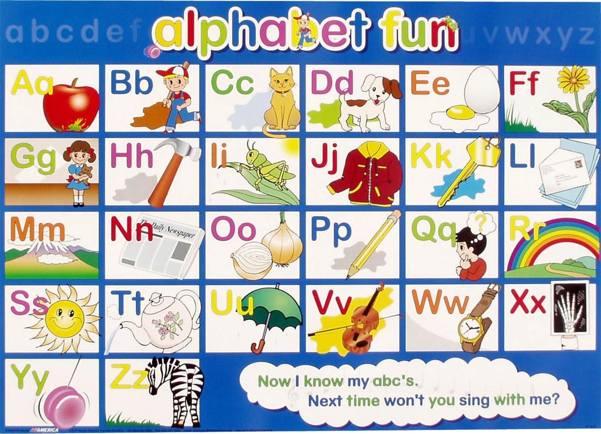 Amazon.co.jp: Alphabet Fun Poster Alphabet Fan Poster (Toddlers and ...