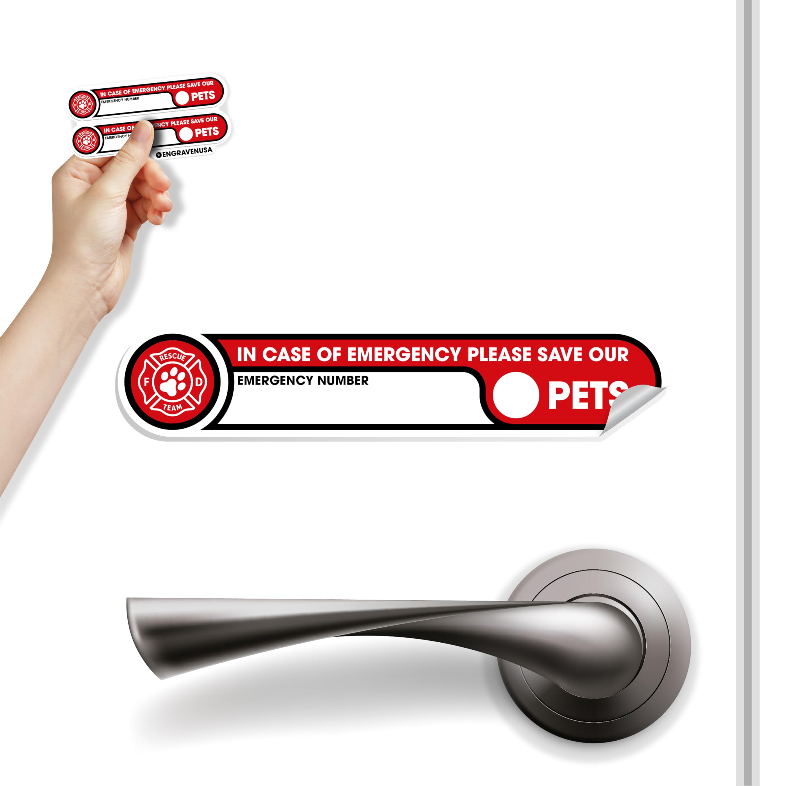 Amazon.com: Pet Rescue Stickers Safety | 2 Pack Outside Window Stickers ...