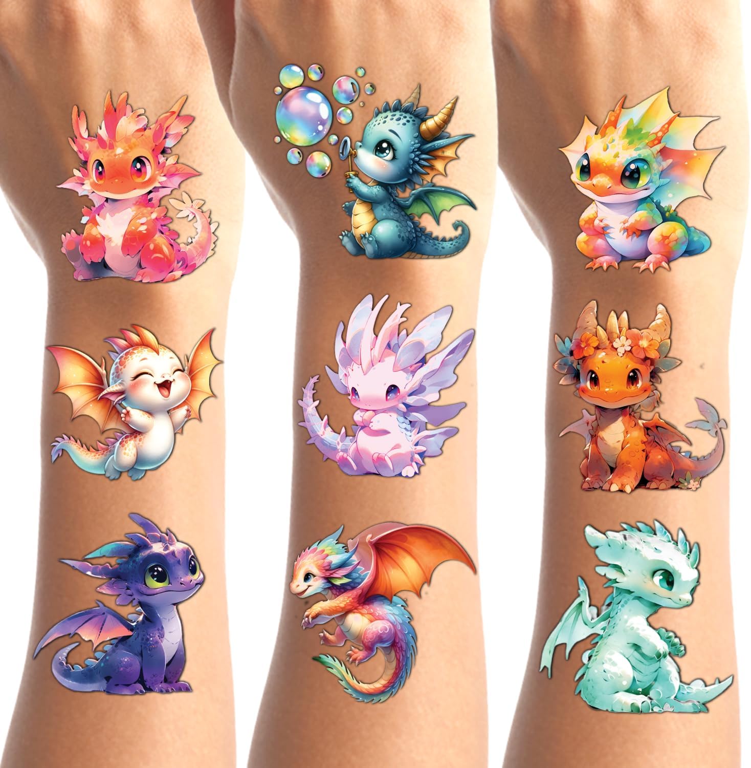 Amazon.com : CHARLENT 148 PCS Dog Cat Temporary Tattoos for Kids - 3D ...