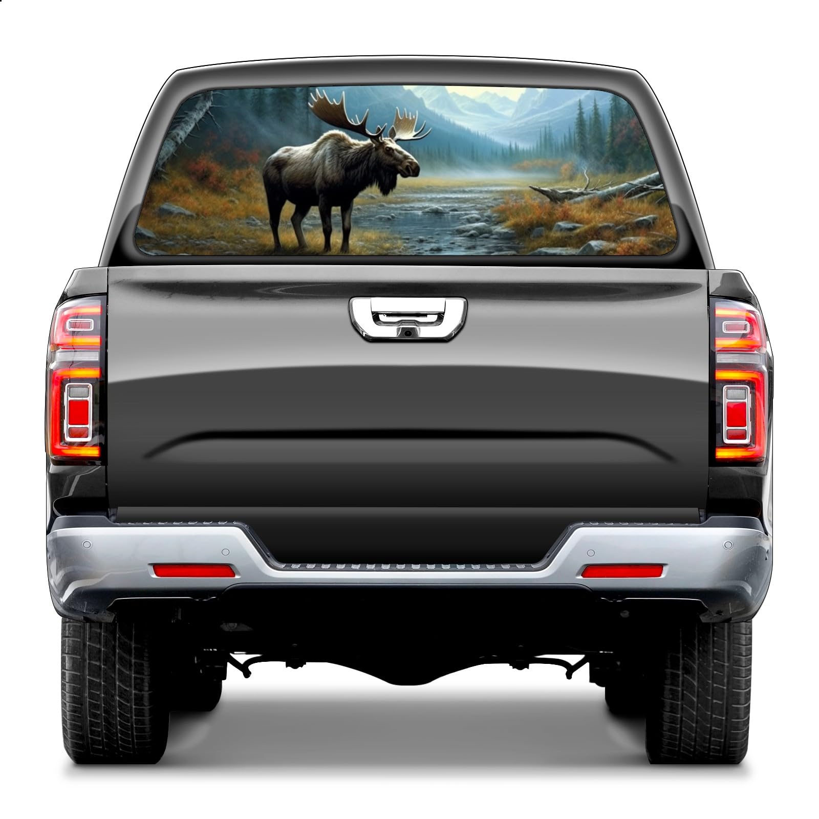 Amazon.com - Truck Rear Window Graphic Decals Moose Pickup Car Window ...
