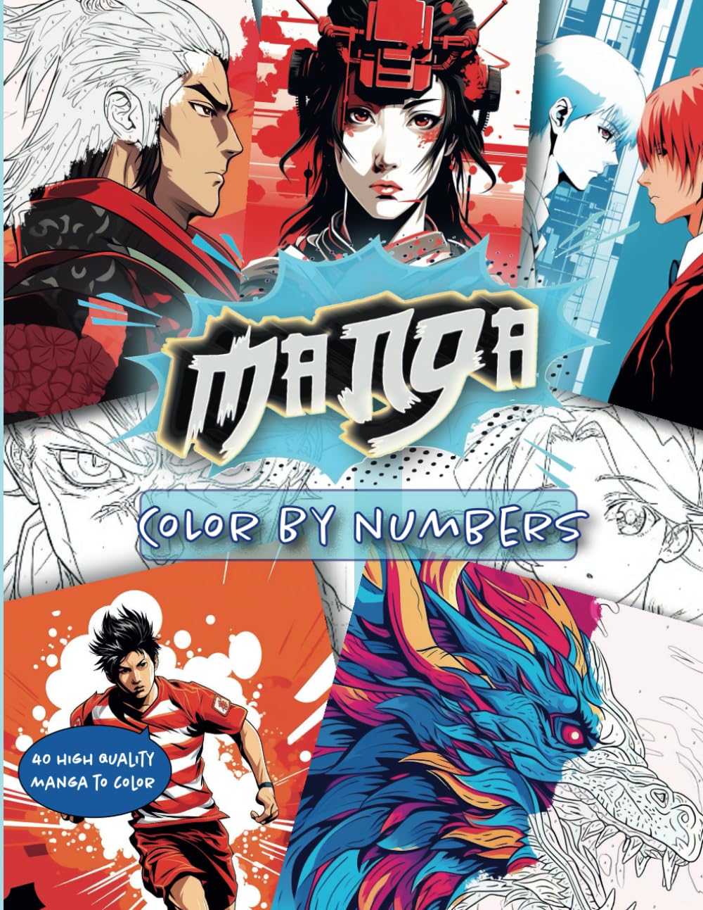 Buy Manga - Color By Numbers: Embark on a manga adventure with this ...