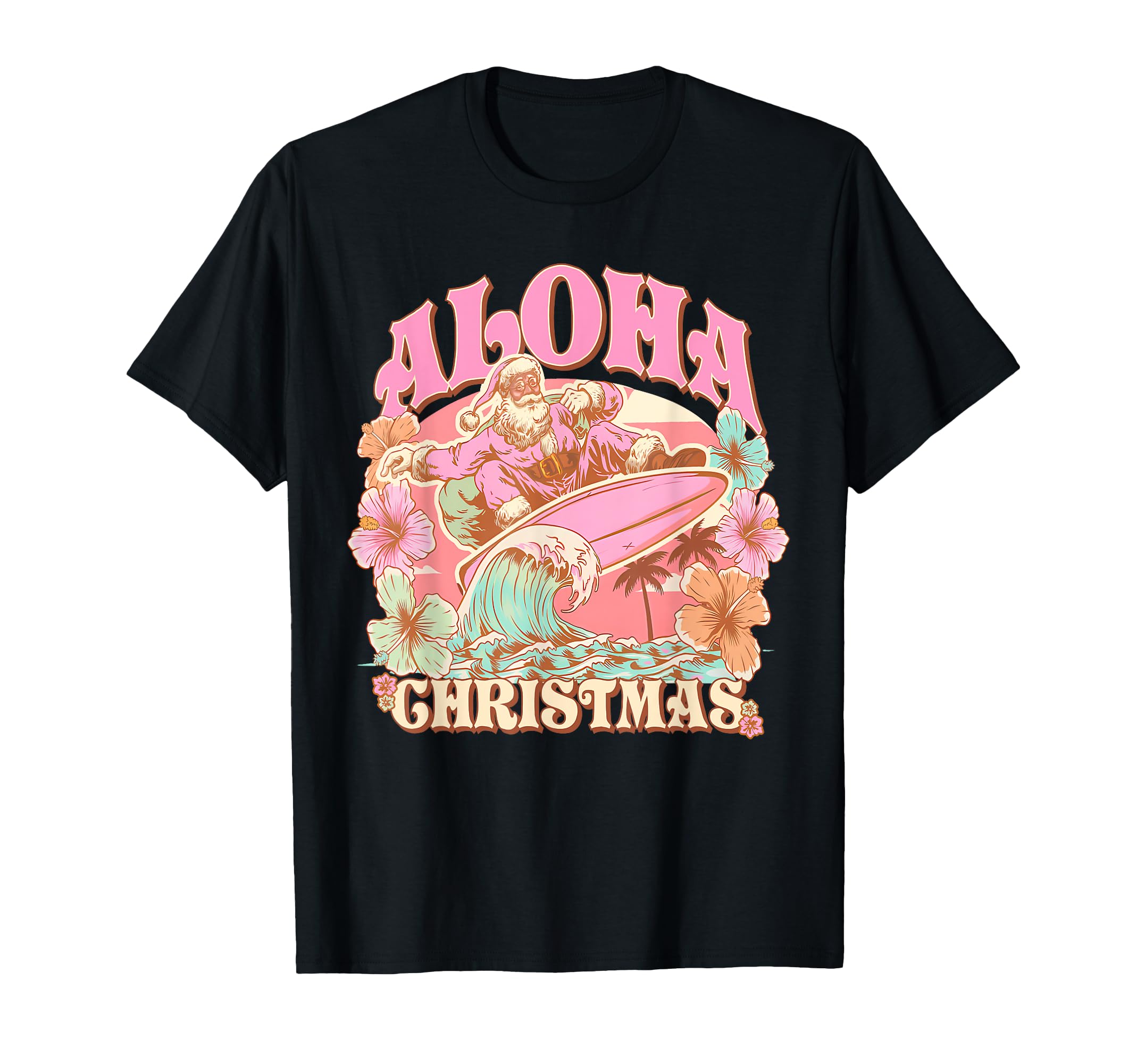 Amazon.com: Aloha Christmas Santa Claus Surfing Hawaiian Mele ...