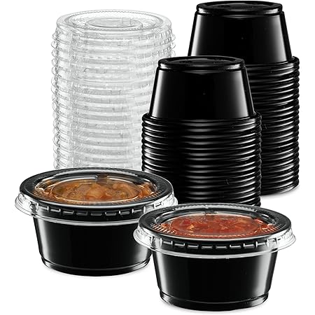 Amazon.com: Zeml Portion Cups with Lids (2 Ounces, 100 Pack ...