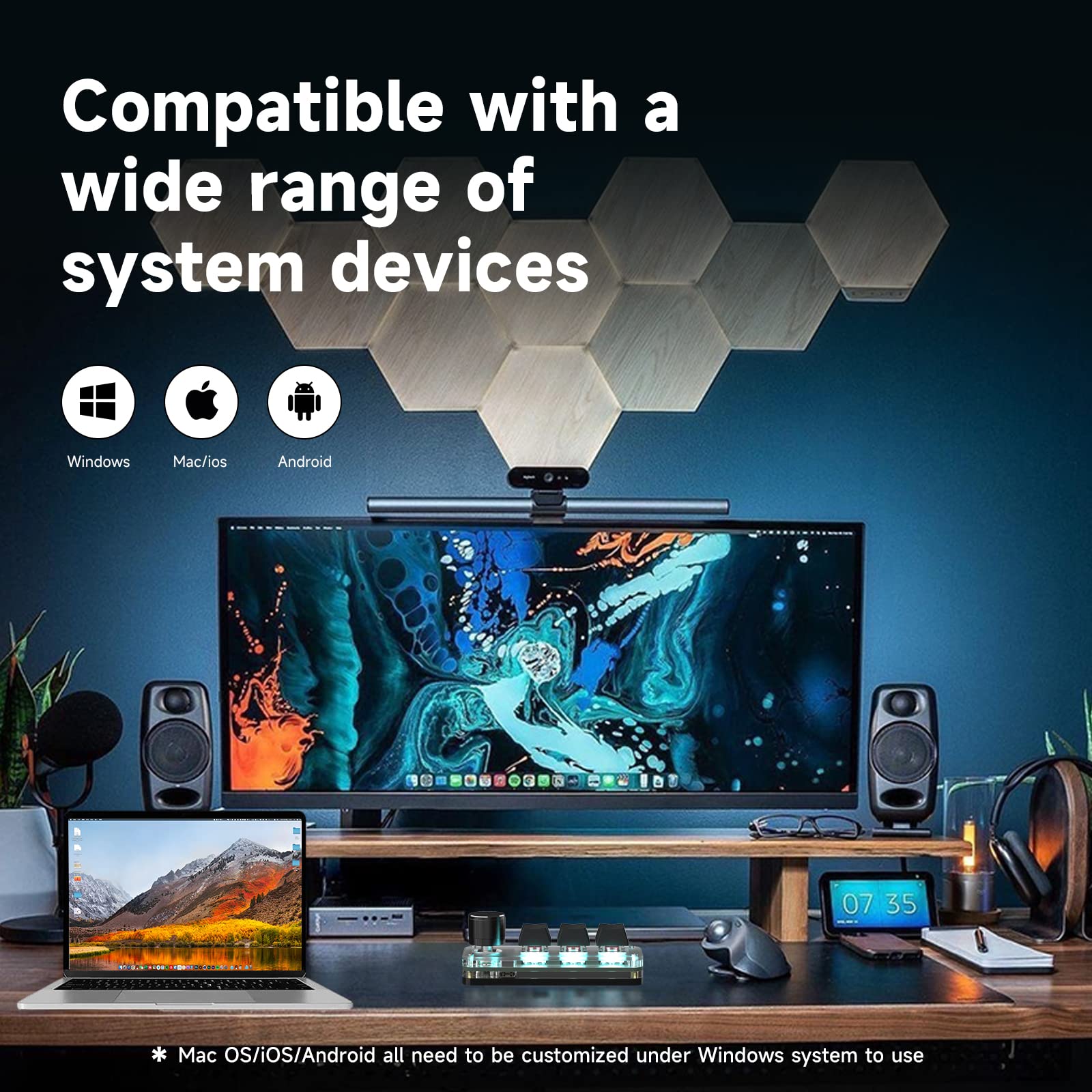 Snapklik.com : BRIMFORD USB Mini 3-Key Keypad, Programming Macro Pad