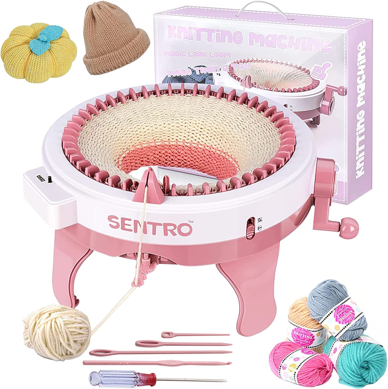 Amazon.com: EverCor Knitting Machine, 48 Needles Smart Knitting Loom ...