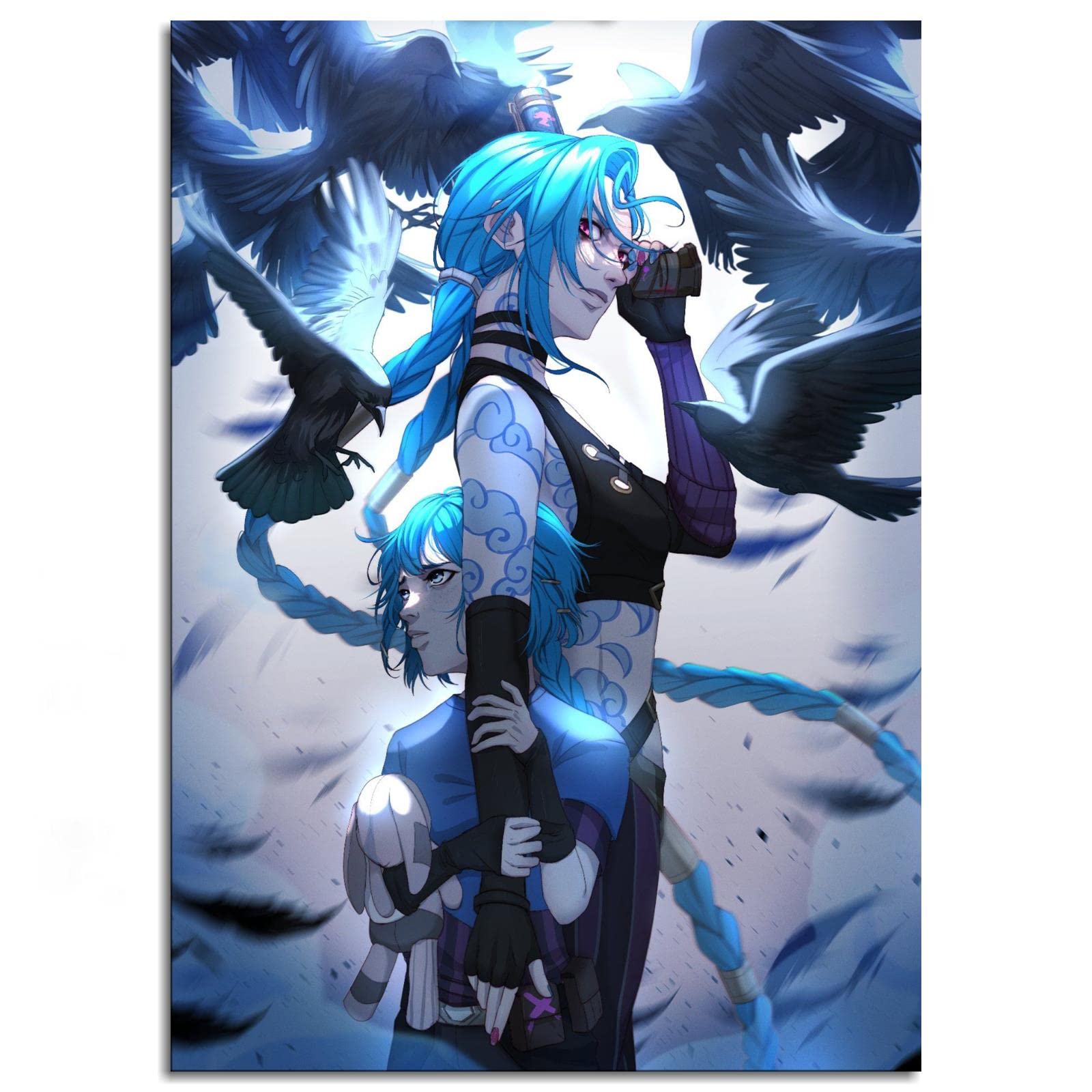 Amazon.com: DEKBOND Jinx & Vi Aesthetic Poster Canvas Prints Arcane ...
