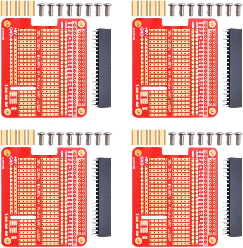 Amazon.com: GeeekPi 4X Prototype Breakout DIY Breadboard PCB Shield ...