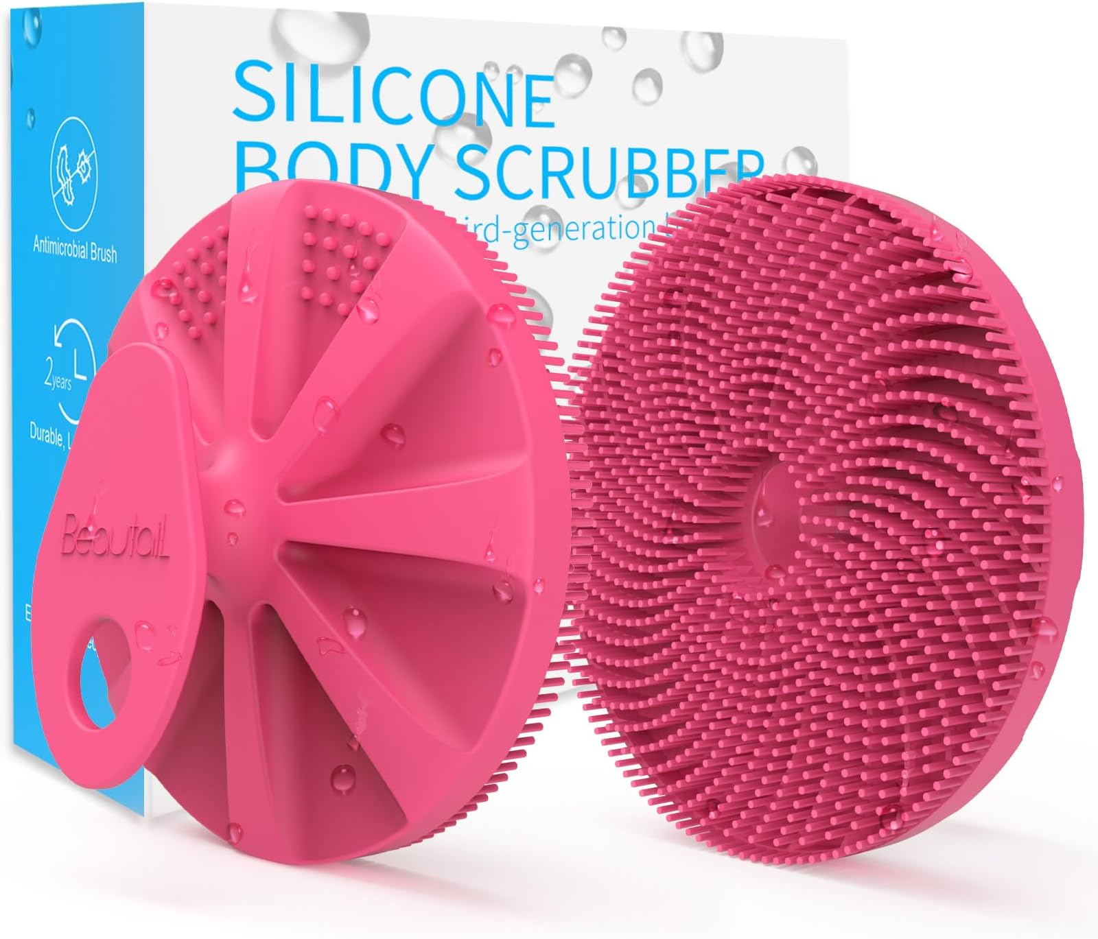 Amazon.com : PLZ Silicone Body Scrubber, Gentle Exfoliating Body ...
