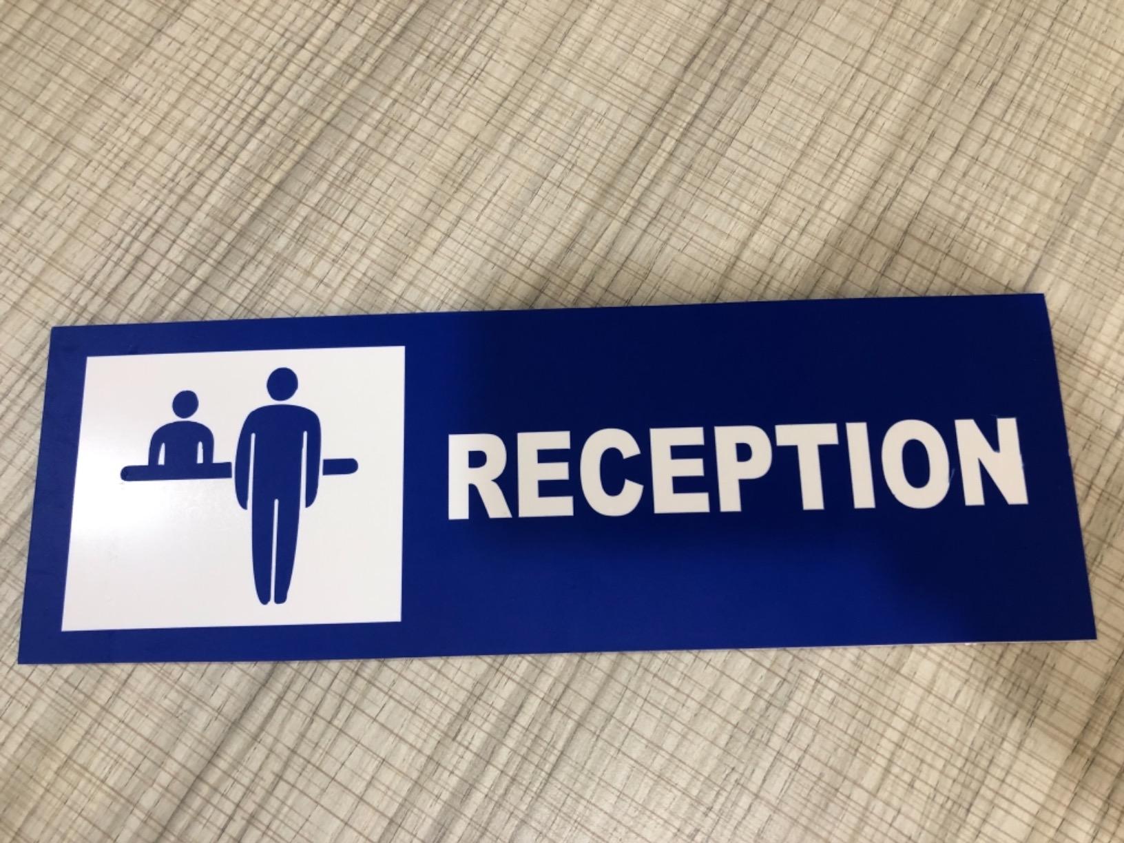 SIGN EVER Reception Sign Board Office Shop Hospital Company Doors ...