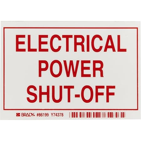 SmartSign"Warning - Electrical Power Shut-Off" Sign | 10" x 14" Plastic ...