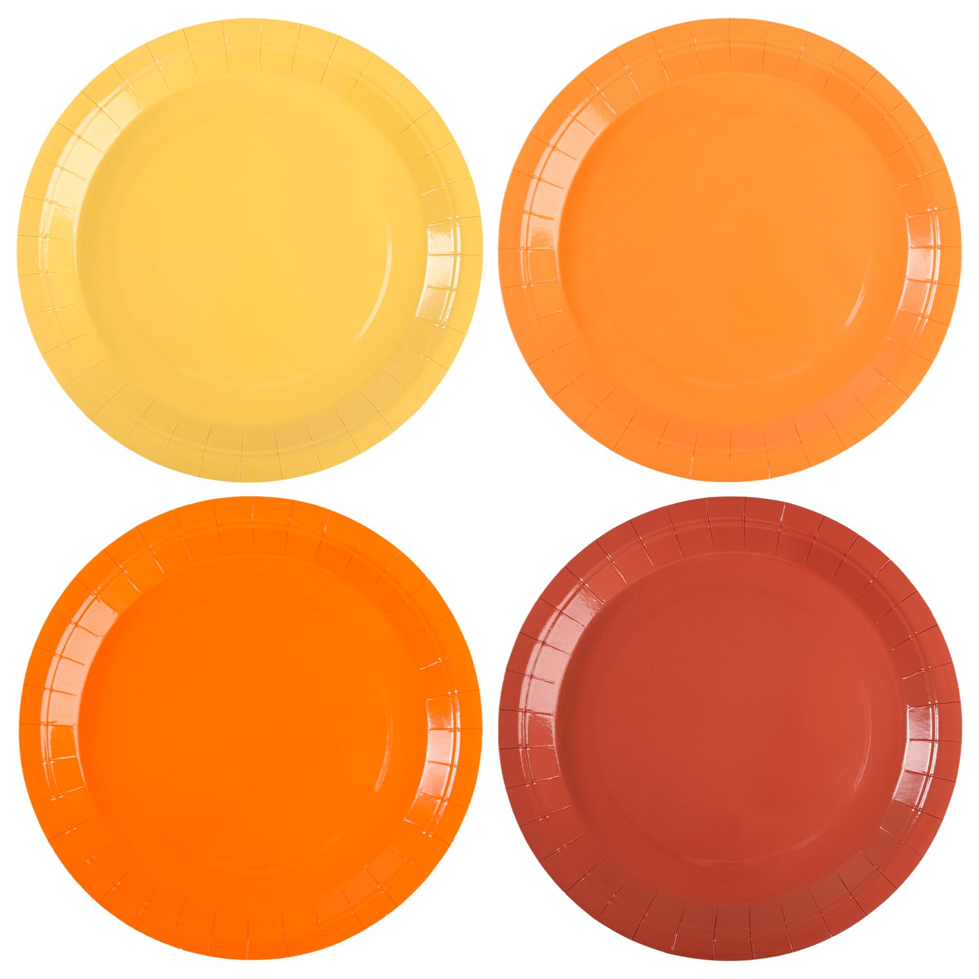 Amazon.com: Orange Paper Plates Pumpkin Orange Solid Round Party Plates ...