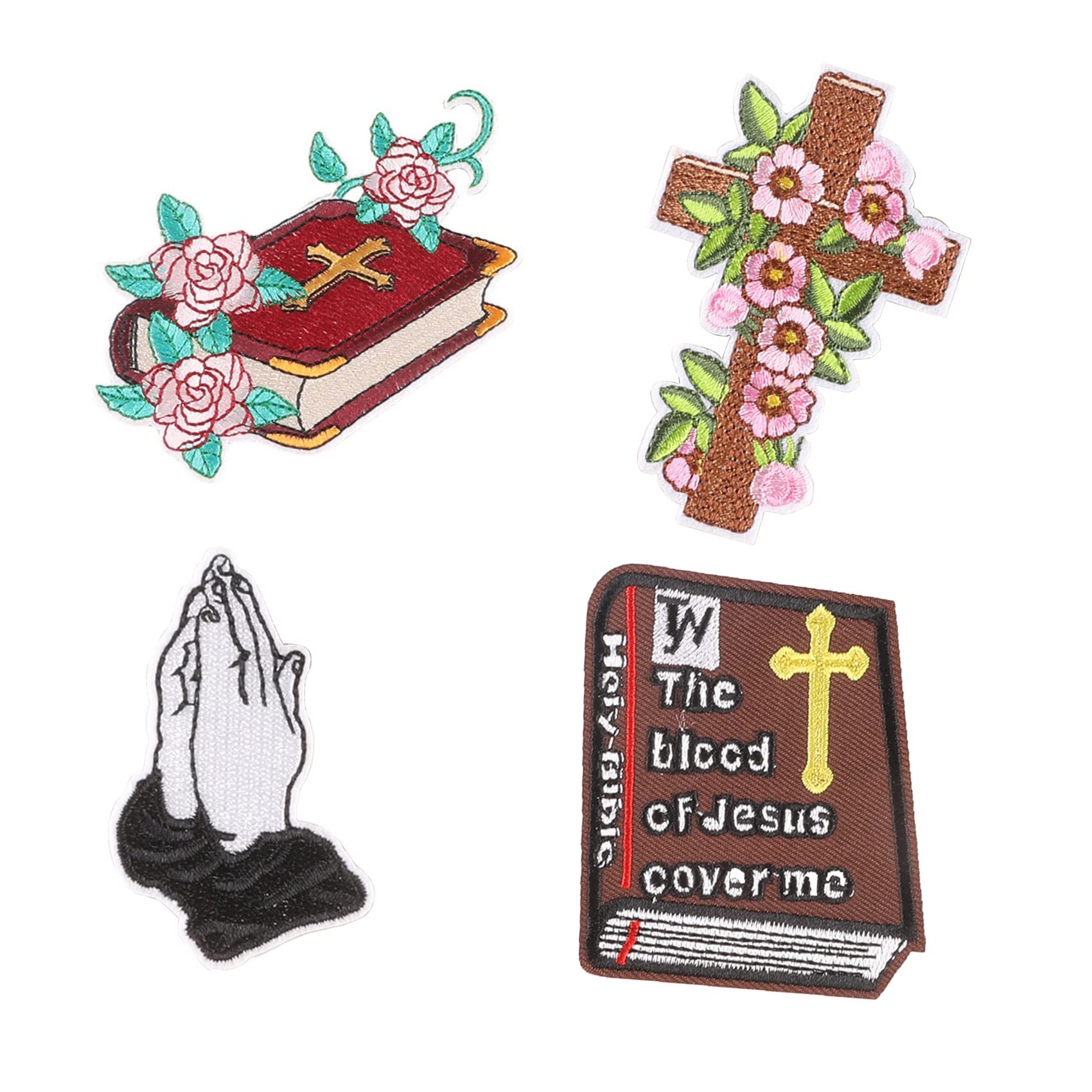 Amazon.com: Iron on Patches Pray Patch Embroidered Patches Applique ...