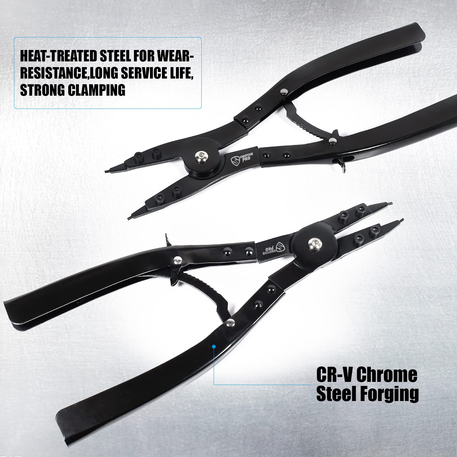 Snapklik.com : SMOTIVEPRO 16" Snap Ring Pliers Set2 Piece Internal And External Snap-Ring Pliers ...
