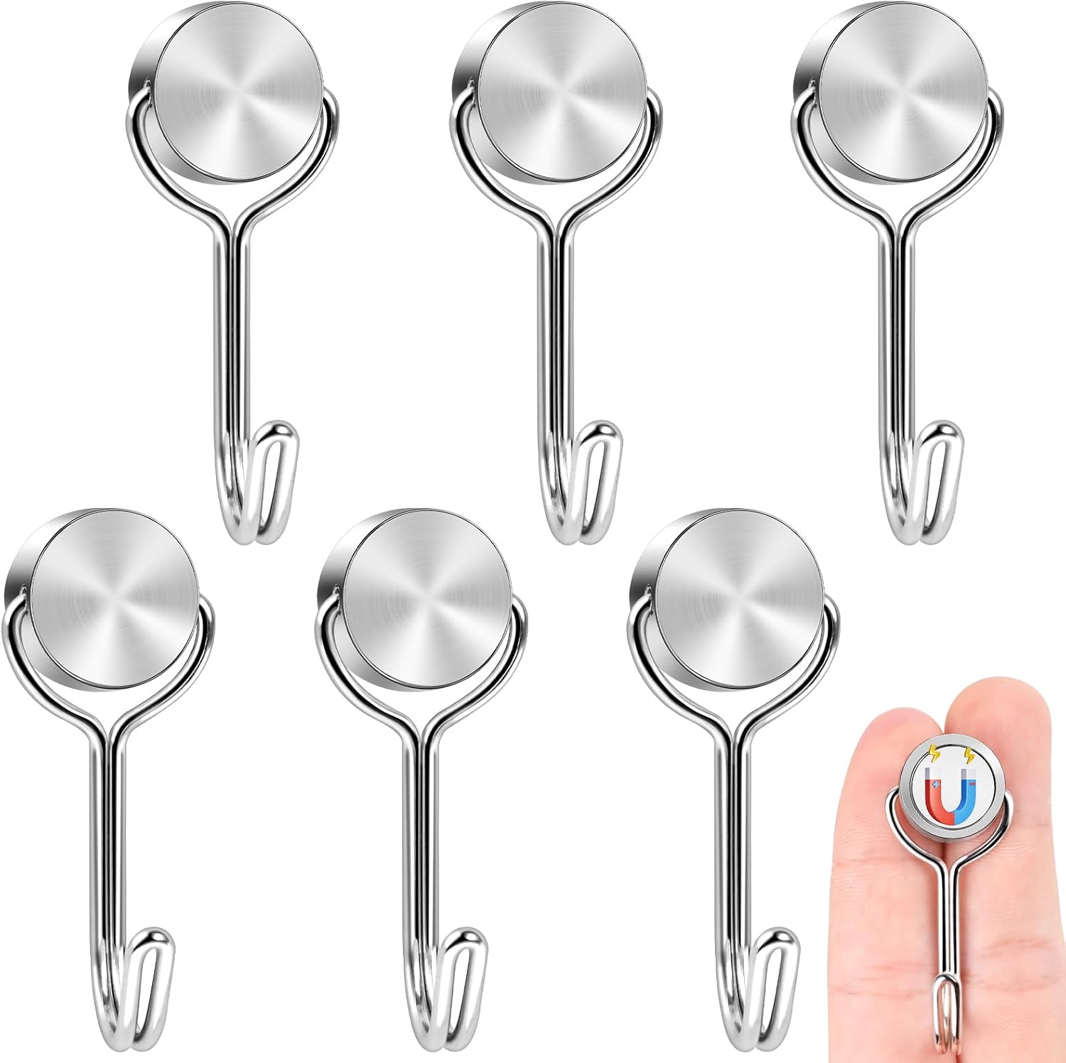 Amazon.com: TRYMAG Strong Magnetic Hooks, 28LBS Heavy Duty Swivel ...