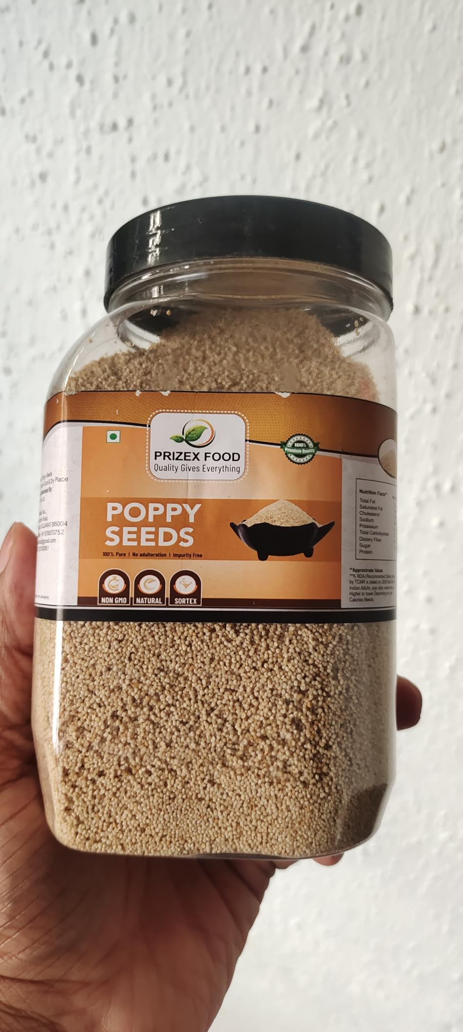 Prizex Natural Organic Poppy Seeds/Khus Khus/Posta Dana, 250gm ...