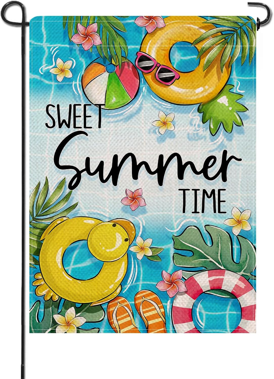 Amazon.com : Artofy Sweet Summer Time Pool Small Decorative Garden Flag ...