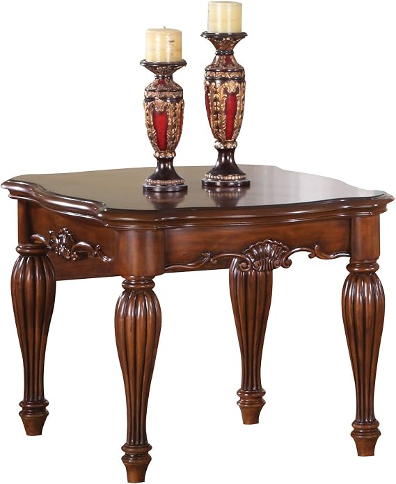 Amazon.com: Acme Dreena Rectangular Wooden End Table in Cherry : Home ...